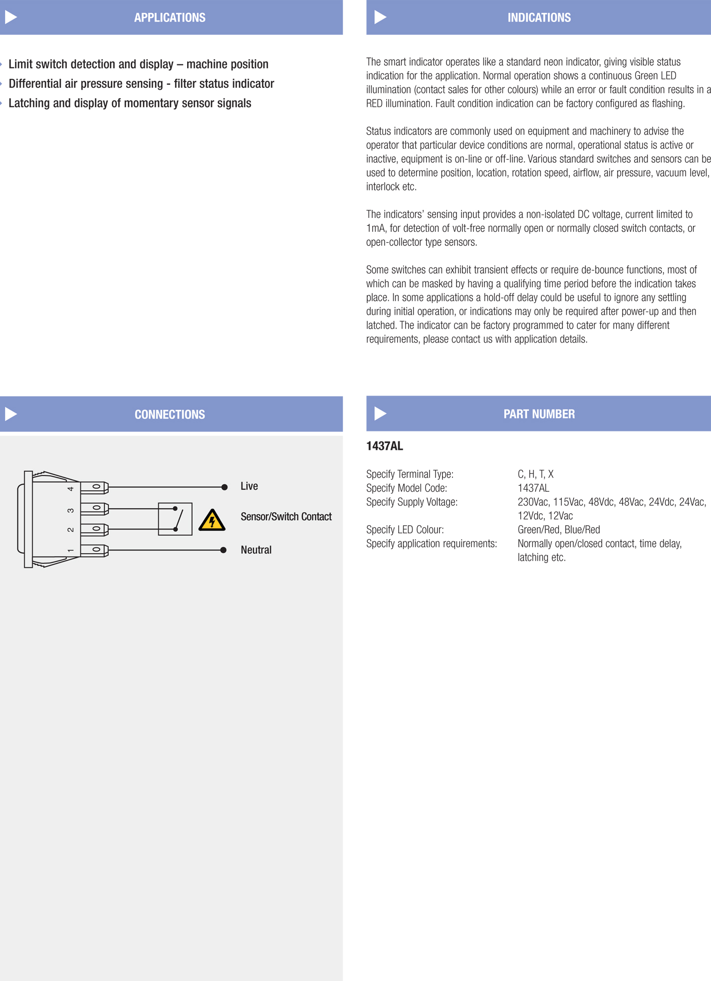 Status Indicators - 1430 Smart indicators Series - Sonectrad-BRN